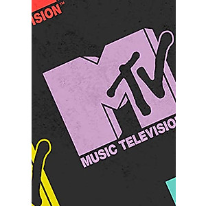 MTV Music Television Retro Toss Iconic 80's Logo Plush Fleece Throw Blanket Wall Scroll