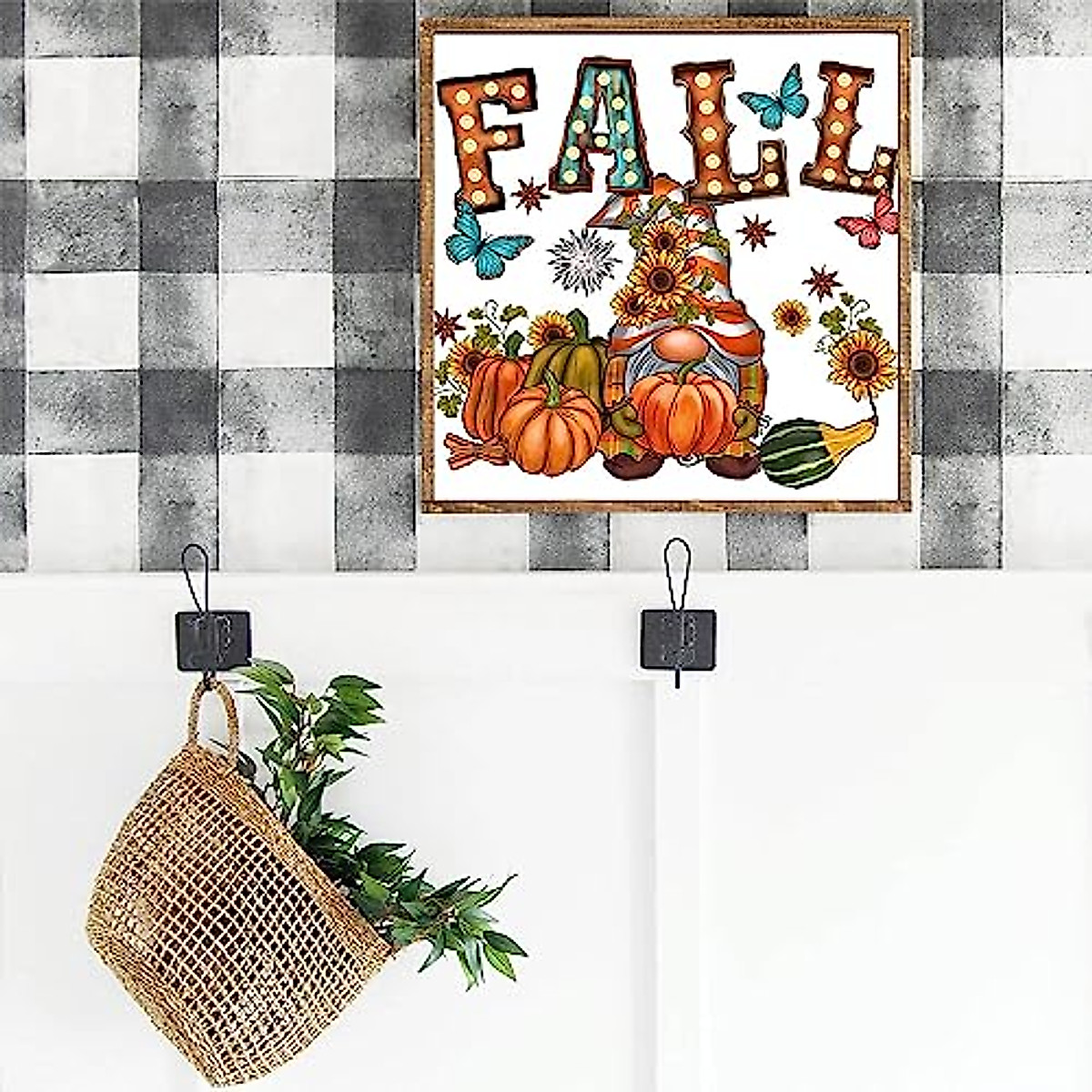 Fall Diamond Art Painting Kits for Adults - Gnome Round Full Drill Diamond Dots Paintings for Beginners, Pumpkin 5D Paint with Diamonds Pictures Gem Art Kits DIY Adult Crafts Diamond Project Kits