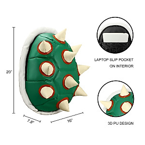 Super Mario Bros Bowser green turtle Shell Backpack