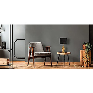 Creative Co-Op Lion Shaped Table Lamp with Black Shade