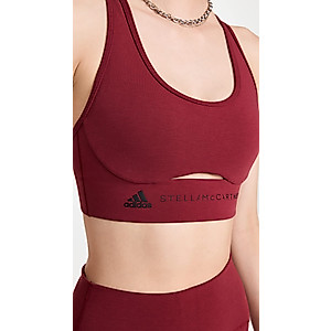 adidas by Stella McCartney Women's TrueStrength Yoga Medium Support Bra, Collegiate Burgundy, Red, XS