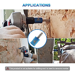 Diamond Mortar Raking Bit - BRSCHNITT for Mortar Raking Tuck Pointing Granite Marble Concrete Masonry Stone Removals Vacuum Brazed Bit with 5/8-11 Thread (5/16 Inch x 1 Inch)