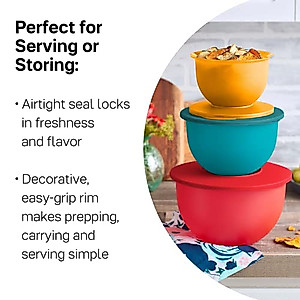 Tupperware Brand Impressions 6-Piece Classic Bowl Set (3 Bowls + 3 Lids) - Dishwasher Safe & BPA Free - Airtight, Leak-Proof Food Storage Containers for Fridge & Pantry