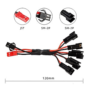 LSXLSD 7.2v 2400mah Rechargeable Battery Pack with USB 5in2 for Remote Control Car Model Boat Battery Power Supply DIY Model Making Accessories Boat (Color : 5pcs 5in2 USB)