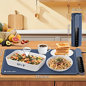 Kitchen Warming Mat for Food: Smart Limitless Temperature Silicone Heating Mat for Food - Portable Warming Tray Party Essentials - Roll Up Heating Trays Food Warmers for Parties Buffet