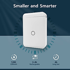 Label Makers D110 Portable Mini Bluetooth Label Printer Wireless Labeler Machine with Tape Small Smart Phone Handheld Sticker Multiple Templates Font Icon Easy to Use Inkless Rechargeable