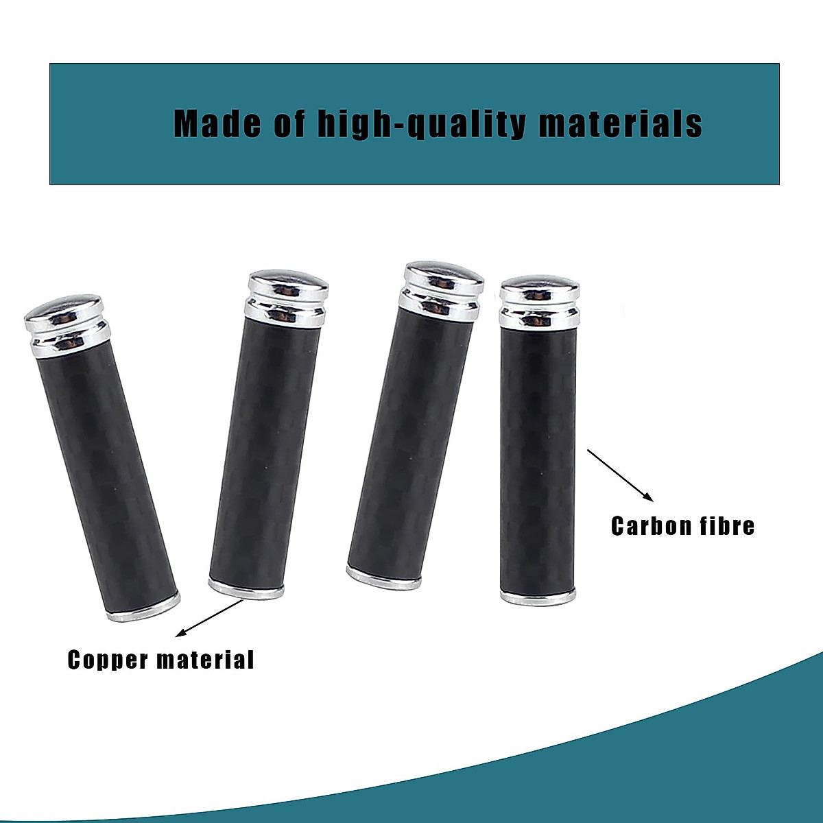 UGSHY 4 PCS Carbon Fiber Auto Door Lock Pin Cover, Door Bolt Decorative Modification Cover, Interior Vehicle Door Pull Pins, Car Lock Knobs Pin Stick, Universal for Most Cars (Black)