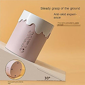 RIIJA Garbage Can Garbage Can Home Hotel Living Room Bedroom Toilet Bathroom High-Value Large Creative Kitchen with Lid Trash Can Wastebasket (Color : Purple, Size : A)