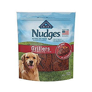 Blue Buffalo Nudges Grillers Natural Dog Treats, Steak, 36oz Bag
