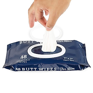 Butt Wipes for Him, Aloe Vera Scent Flushable Wet Wipes for Men (10 Pack, 480 Wipes)