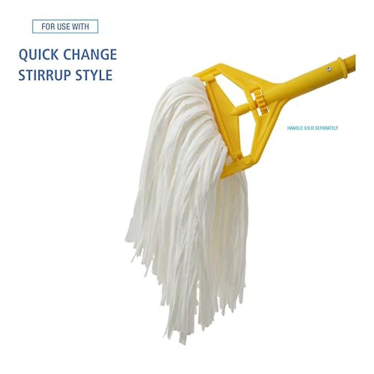 Boardwalk Cut-End Wet Mop Head, Rayon, No. 24, White, 12/Carton