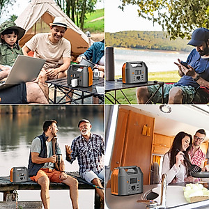 EnginStar Portable Power Station 150W 155Wh Solar Generator 110V 42000mAh Portable Power Bank w/AC Outlet, 6 Outputs External Battery Backup LED Light for Outdoor Camping