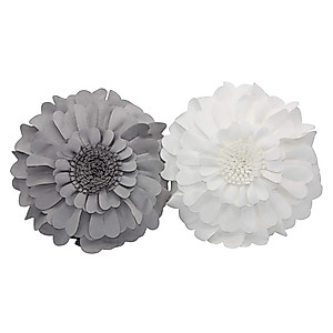 Contempo Lifestyles Flower Pillow – Decorative Pillow 3D Round Throw Pillows for Home Décor – Handmade Sweetheart Flower Pillow for Bed & Couch-Sunflower Pillow - 13 Inch Ivory