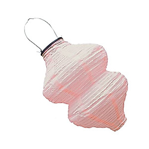 Uonlytech 2pcs Powered for Garden Pink Lamp Lawn Lamp, Solar Lantern, Fabric Coutyard with Chinese Outside Decorations Handle, Outdoor Non-woven Yard Landscape Lanterns - Handle