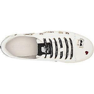 Karl Lagerfeld Paris Cate Shoes – Sneakers for Women with Iconic KLP Pins, Bright White, 11