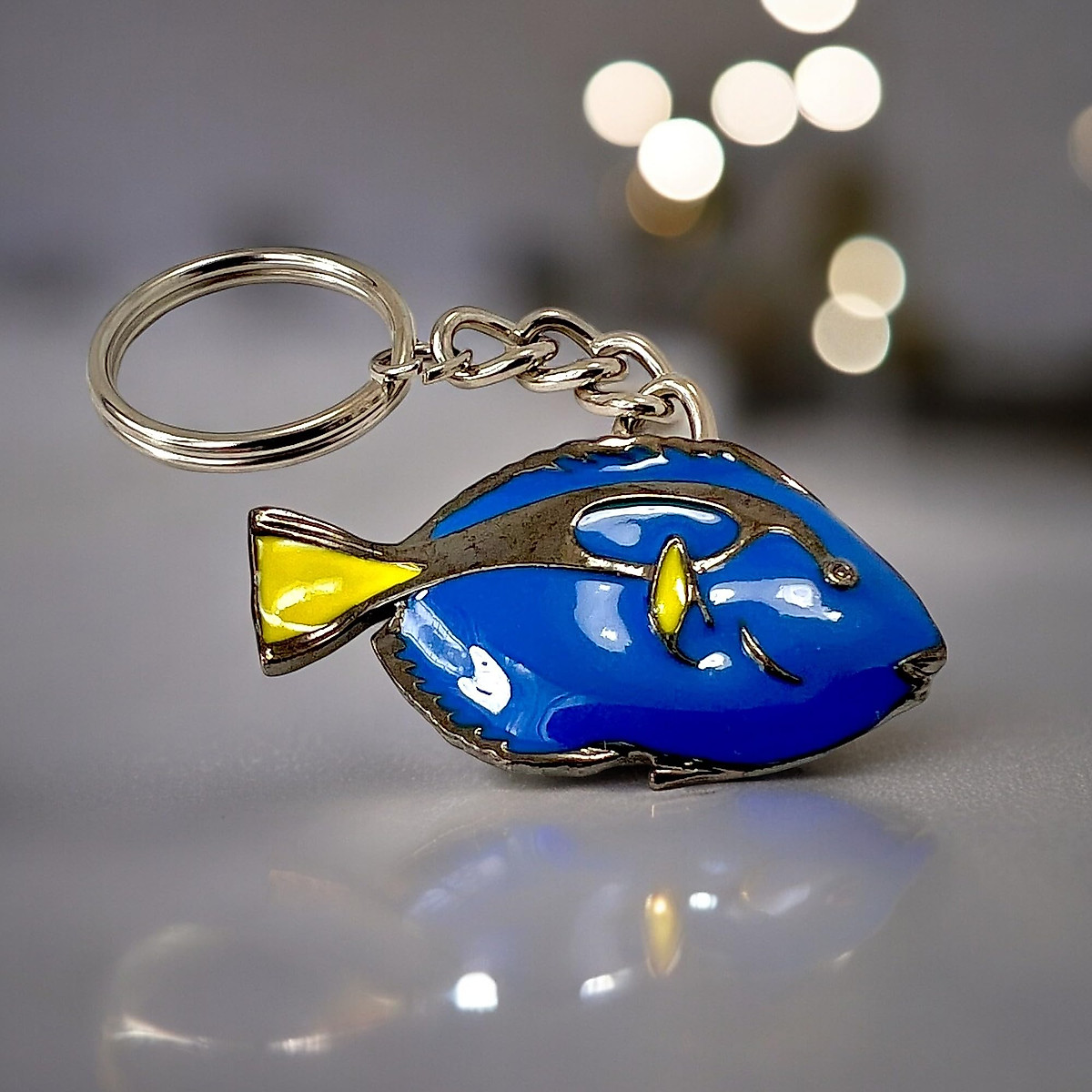 Blue Tang Keychain for Women and Teens-Key Chain Gifts for Women | Blue Tang Key Ring | Blue Tang Charms | Gifts for Ocean Lovers | Themed Keychains | Blue Tang Key Fob | Sea Life Key Chain