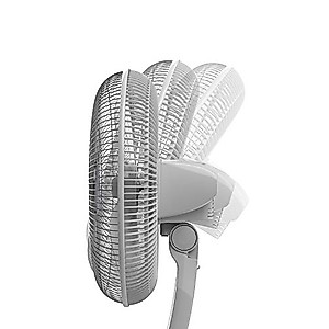 Lasko S16614 Oscillating 16″ Adjustable Pedestal Stand Fan with Timer, Thermostat and Remote for Indoor, Bedroom, Living Room, Home Office & College Dorm Use, 16 Inch, White