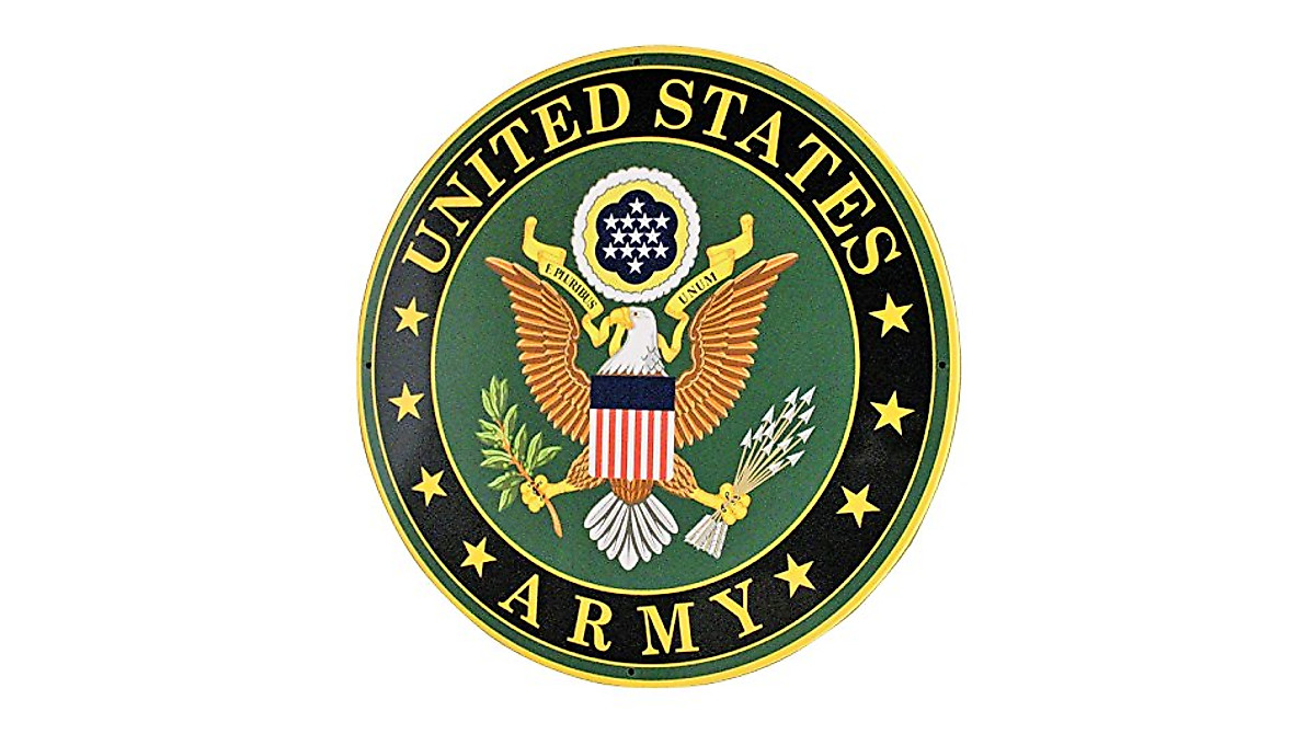 Army Military Logo Metal Sign - Unique Wall Decor