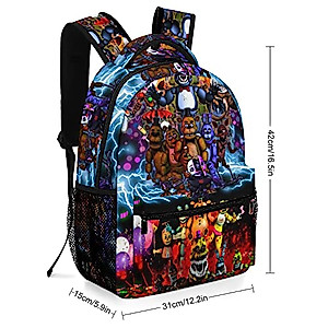 Svfulveda Travel Backpack Five Horror Nights Video at Game Freddy's Backpack Big Capacity Daypack Natural Gourmet Bag Classical Basic Outdoor Daypack