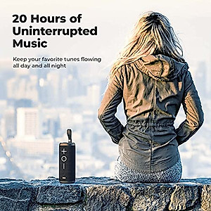 Tribit StormBox Bluetooth Speaker - 24W Portable Speaker, 360° Full Surround Sound, Enhanced Bass, Wireless Dual Pairing, IPX7 Waterproof, 20-Hour Playtime, 66ft Bluetooth Range Outdoor Speaker