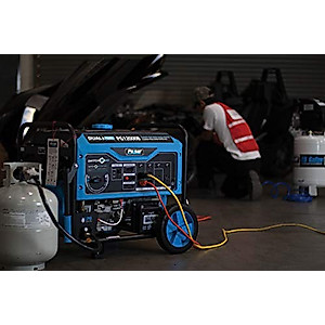 Pulsar 12,000W Dual Fuel Portable Generator with Electric Start and Switch & Go Technology, CARB Approved PG12000B