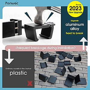 Ponwec Adjustable Outdoor Patio Wicker Furniture Clips,Aluminum Alloy Sectional Clips to Hold in Place,Wicker Sectional Furniture Clip for All Tube Length 1-2.5 inches Patio Sectionals,5 PCS