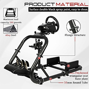 Marada Racing Sim Cockpit Stand 50mm Large Round Tube Fit for Logitech G27 G923 G920,Fanatec,Thrustmaster, Racing Simulator Cockpit, Seat,Streering Wheel,Pedal,Handbrake Not Included