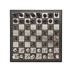 Luxury & Decorative Premium Chess Board Game Set | 12 x 12 Inches | Black & Silver | Collectible & Handmade Chess Set for Professionals & Adult for Tournament/for Gifting by INDUS LIVING