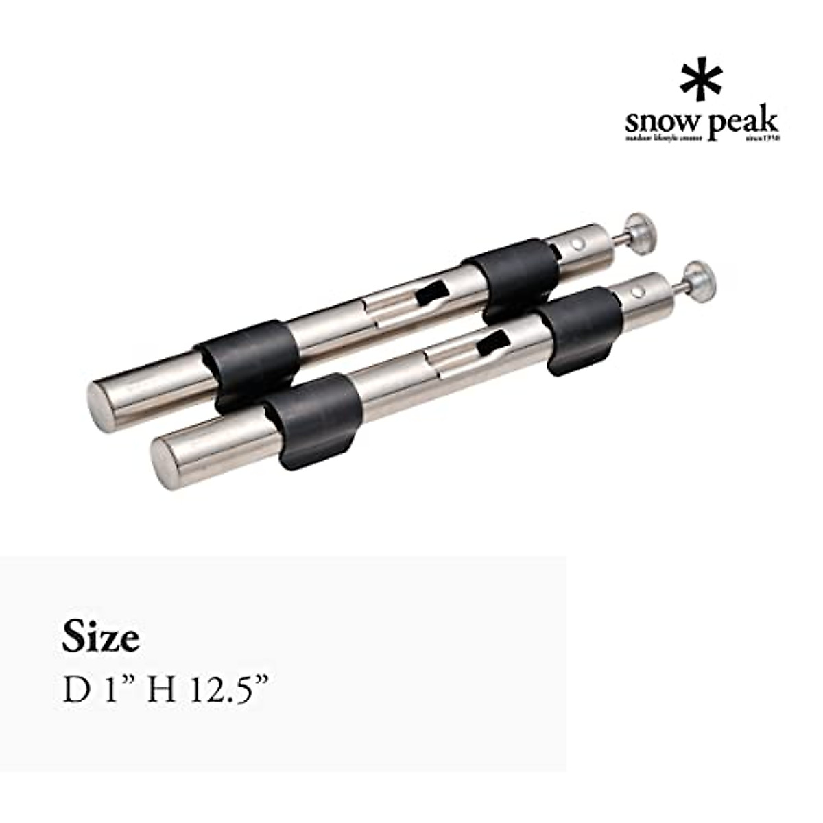 Snow Peak IGT Height Adjuster - Adjust Table Height - Stainless Steel, Aluminum - 7.1 oz - Set of 2