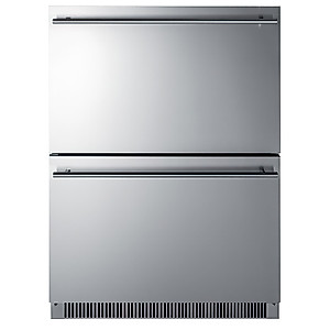 Summit Appliance ADFD2D24PNR 24" Wide 2-Drawer All-Freezer; ADA Compliant; Panel-ready Drawer Fronts (Panels Not Included); Temperature Alarm; Door Alarm; For Indoor/Outdoor Use; Fan-forced Cooling