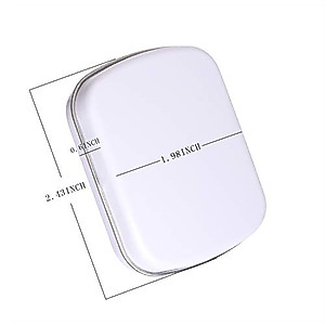 Mini Skater 2.23 x1.76 x 0.55 inch Metal Tin Box Portable Small Container Storage Case with Solid Hinged Top for Drawing Pin Nail Art Bead Earring and Jewelry Craft Organizing,4Pcs (White)
