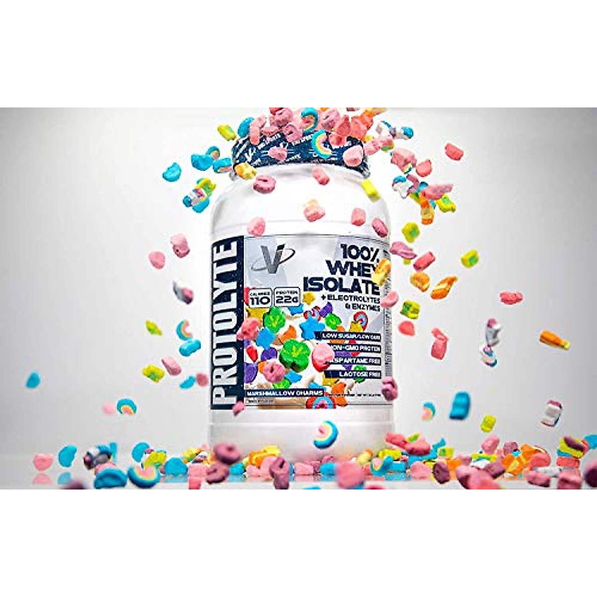 VMI Sports | ProtoLyte Whey Isolate Protein Powder | Low Calorie Whey Protein Powder for Weight Loss | Protein Powder for Muscle Gain | Digestive Enzymes | Non-GMO (Marshmallow Charms, 4.6 Pounds)