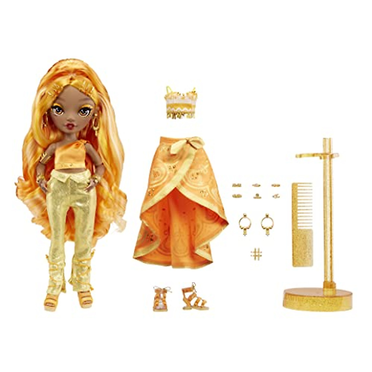 Rainbow High Fashion Doll- Meena Fleur (Saffron Gold)
