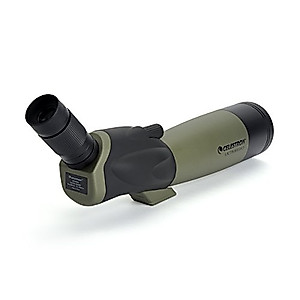 Celestron – Ultima 80 Angled Spotting Scope – 20-60x Zoom Eyepiece – Multi-coated Optics for Bird Watching, Wildlife, Scenery and Hunting – Waterproof and Fogproof – Includes Soft Carrying Case