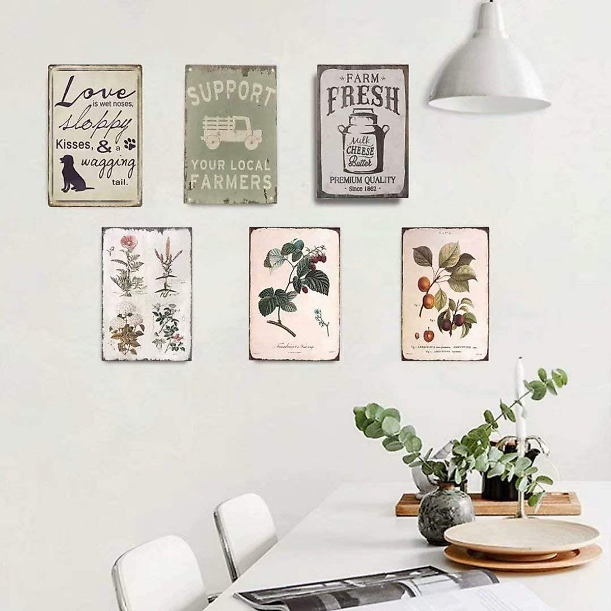 Garden Flowers Metal Tin Sign,Today I Choose Joy,Retro Metal Sign Printing Poster Garden Bar Restaurant Cafe Wall Decoration Plaque 8x12 Inch