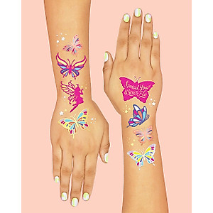 xo, Fetti Butterfly Tattoos for Kids - 34 Glitter styles | Birthday Party Supplies, Butterfly Party Favors + Fairy Decor