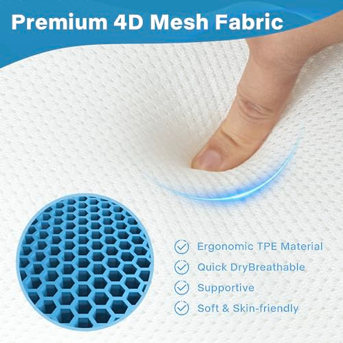 Bath Pillow,Bath Pillows for Tub Neck and Back Support, Bathtub Pillows for Head and Neck, Bathtub Pillow, Bath Accessories for Tub Women, Hot Tub Accessories for Adults, Tub Pillow (White)