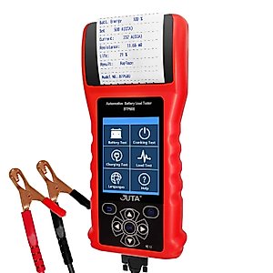 JUTA BTP600 Car Battery Load Tester Bad Cell Analyzer Auto 12V/24V 20-3000 CCA 240Ah Cranking Charging Test Tool for Automotive Motorcycle Heavy Duty Trucks