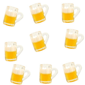 Xinhongo 12Pcs Beer Cup Dollhouse Mugs Miniature Cups Dollhouse Mug Model for Miniature Dollhouse Accessories with Realistic Looking Beer