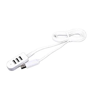 Lysee Data Cables - Multi-Function USB 3A Charger Expansion Multi-Port Converter HUB Hub for Laptop Desktop Port Splitter in Stock - (Color: White, Cable Length: 30CM)