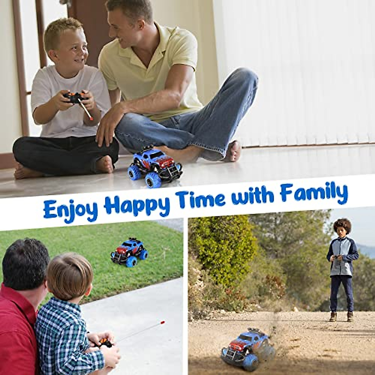 Kizeefun Remote Control Car for Toddlers, Mini RC Car for Kids, Boys and Girls with 1: 43 Scale, 4 Channels, Toy for Toddlers and Kids 3, 4, 5,6, 7, 8 Year Old (4 AA Batteries Included)