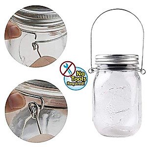 Chris.W 12 Pack Stainless Steel Wire Handles Handle-Ease Mason Jar Hanger, Canning Jars Hanger, Jar Hanging Hook for 70mm Regular Mouth