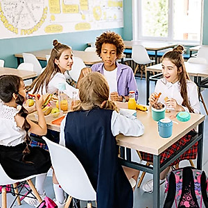 AGRATU 2 Pack Kids Thermos for Hot Food with Spoon Thermos Food Jar for Kids 13.5oz(Green/Blue)