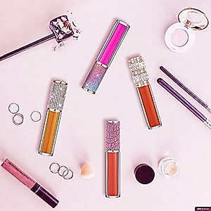 AMORIX 20 Pack Diamond Lip Gloss Tubes with Wand 5ml Empty Rhinestone Cute Lipgloss Bottles/Containers Crystal Lip Gloss Supplies Kit + 2pcs Syringes + Labels for DIY Lip Gloss Base