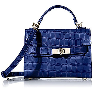 Steve Madden Steve Mdden DIGNIFY Croco Top Handle Bag, Navy