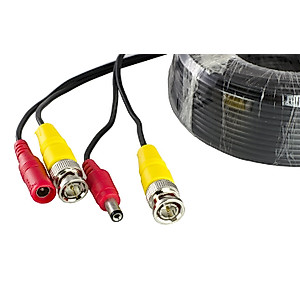 Amcrest 4-Pack 150 Feet Pre-Made All-in-One Siamese BNC Video and Power CCTV Security Camera Cable with Two Female Connectors for 960H & HD-CVI Camera and DVR (SCABLEHD150B-4pack)