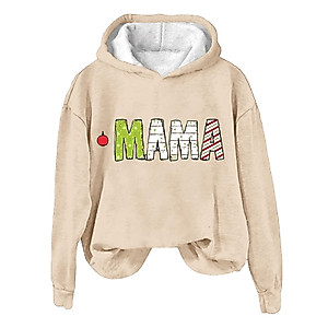 Black Of Friday Big Deal Days Deals Of The Day Womens Crewneck Mama Sweatshirt Raglan Long Sleeve Graphic Shirts Casual Print Pullover Tops