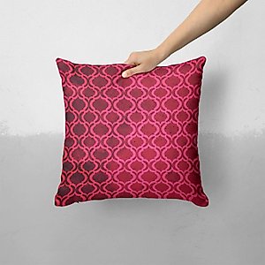 iiRov Deep Fuschia Oval Pattern - Custom Decorative Home Decor Indoor or Outdoor Throw Pillow Cover Plus Cushion Set for Sofa, Bed or Couch (Pillow CASE Cover Plus Cushion)