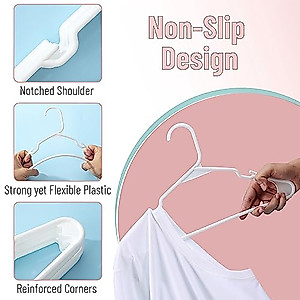 Mr. Pen- Plastic Baby Hangers, 20 Pack, White, Baby Hangers for Closet, Baby Clothes Hangers, Toddler Hangers for Nursery, Kid Hangers, Infant Hangers, Kids Clothes Hanger, Hangers for Baby Clothes