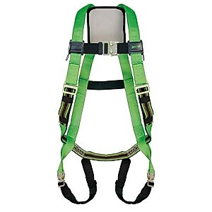 Miller by Honeywell 493-P950QC/UGN DuraFlex Ultra Harness with Tubular Webbing, Quick-Connect Buckle Chest Strap and Legs Straps, Comfort D-pad